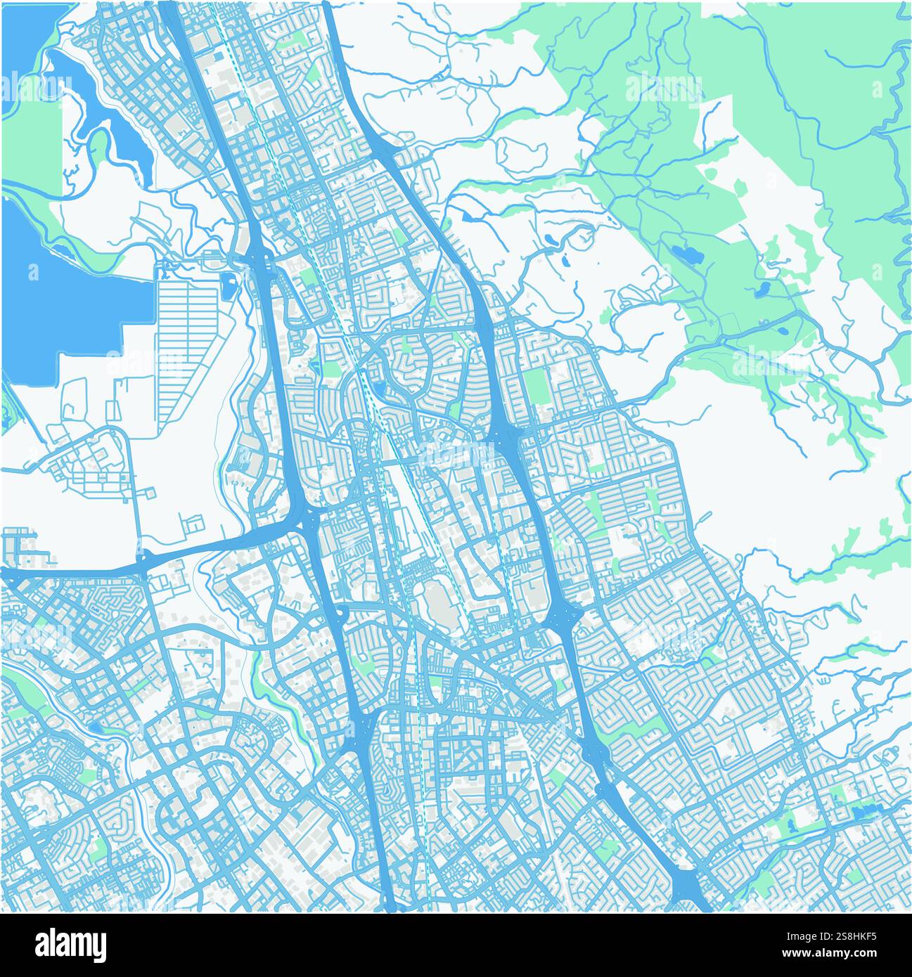 Map of milpitas Stock Vector Images - Alamy