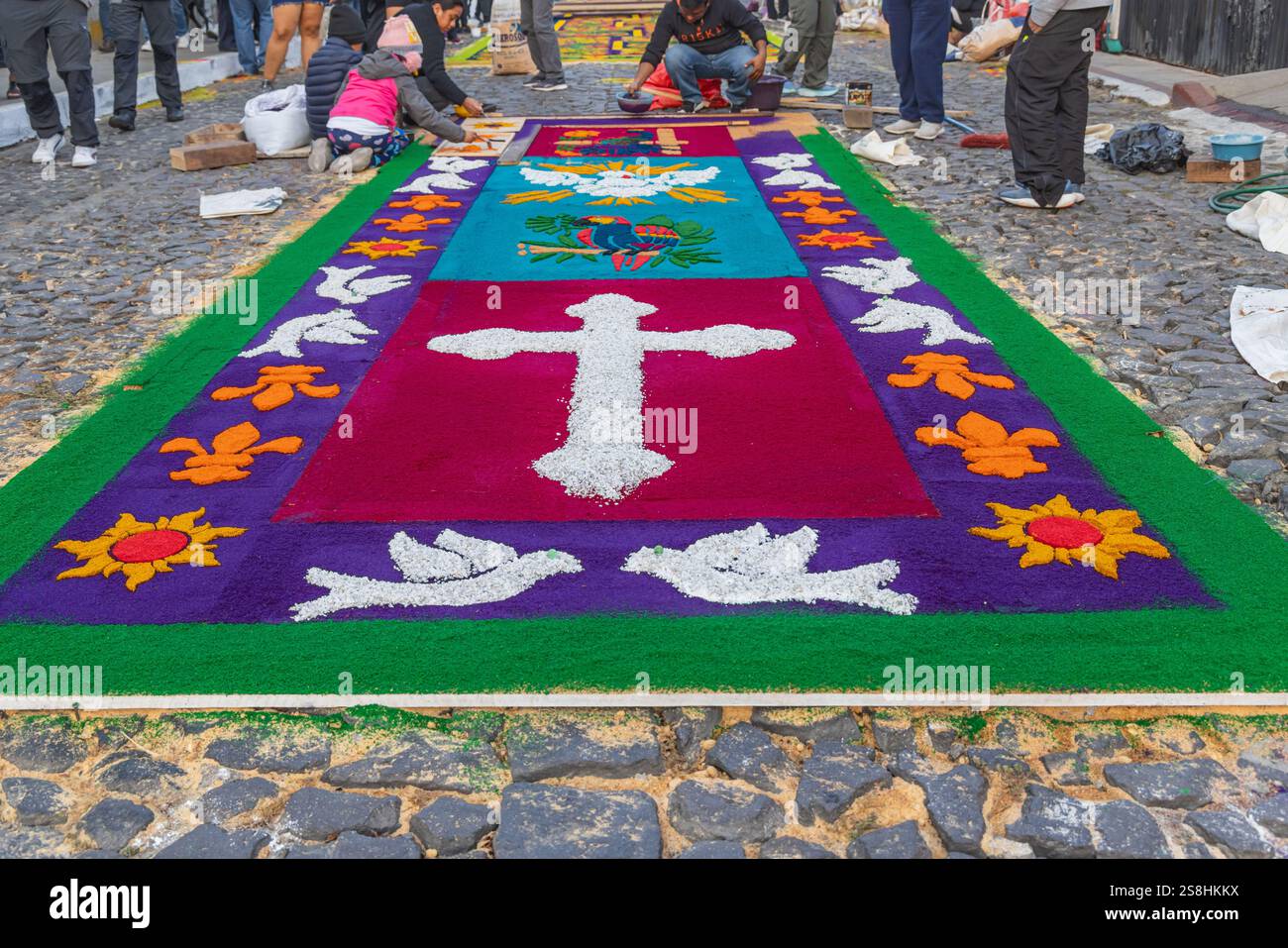 Antigua Guatemala, Sacatepequez, Guatemala. March 10, 2024. Creating ...