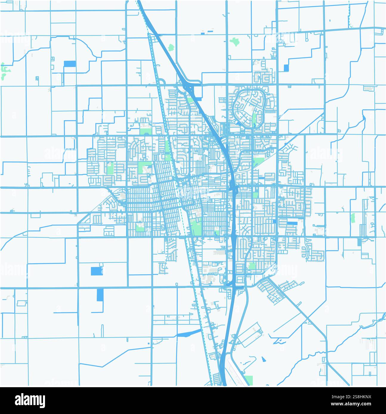 Tulare vector map hi-res stock photography and images - Alamy