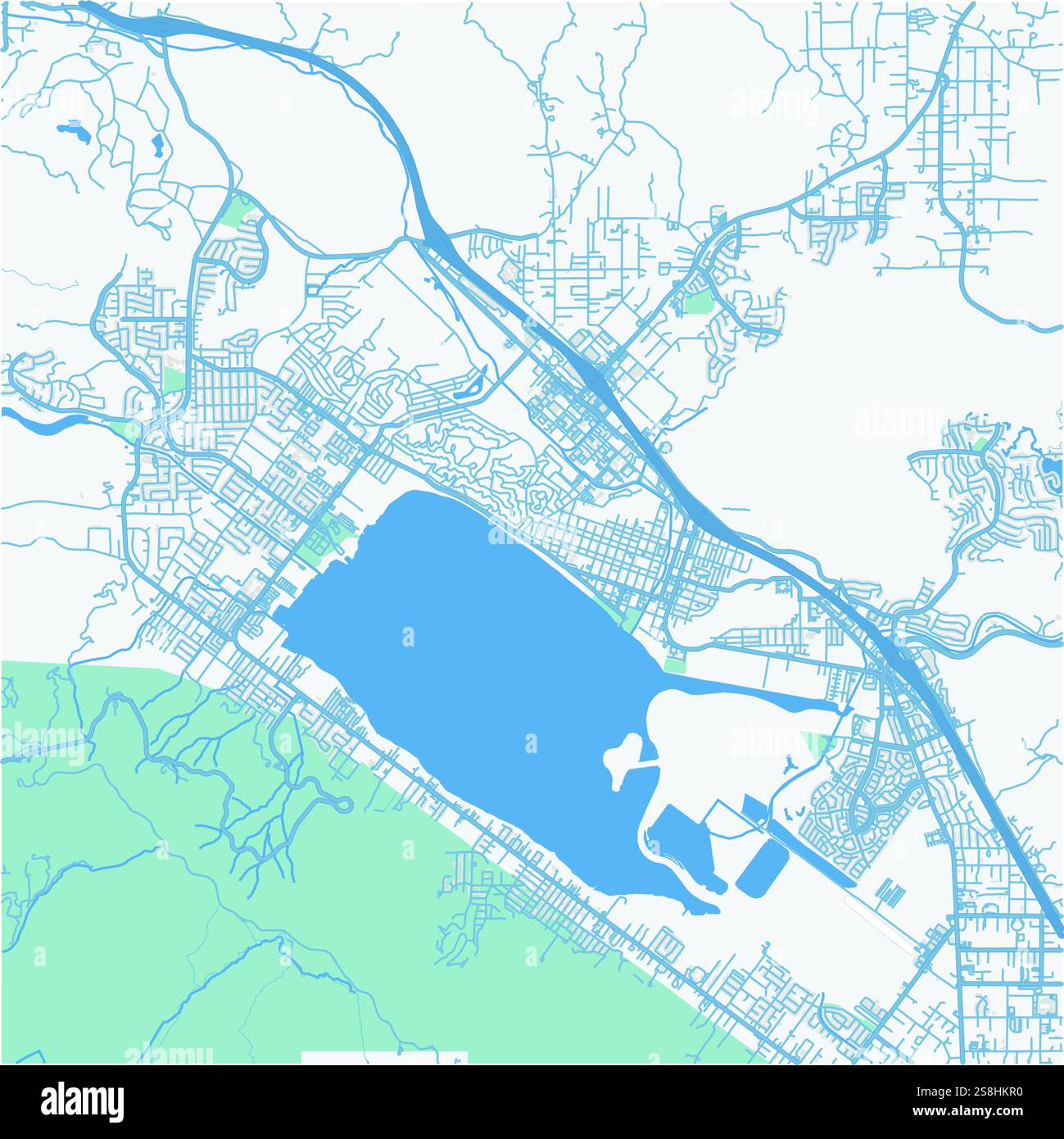 Map of lake elsinore Stock Vector Images - Alamy