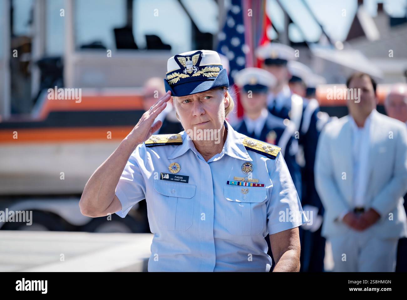 New London, United States. 19 August, 2022. U.S Coast Guard Commandant ...