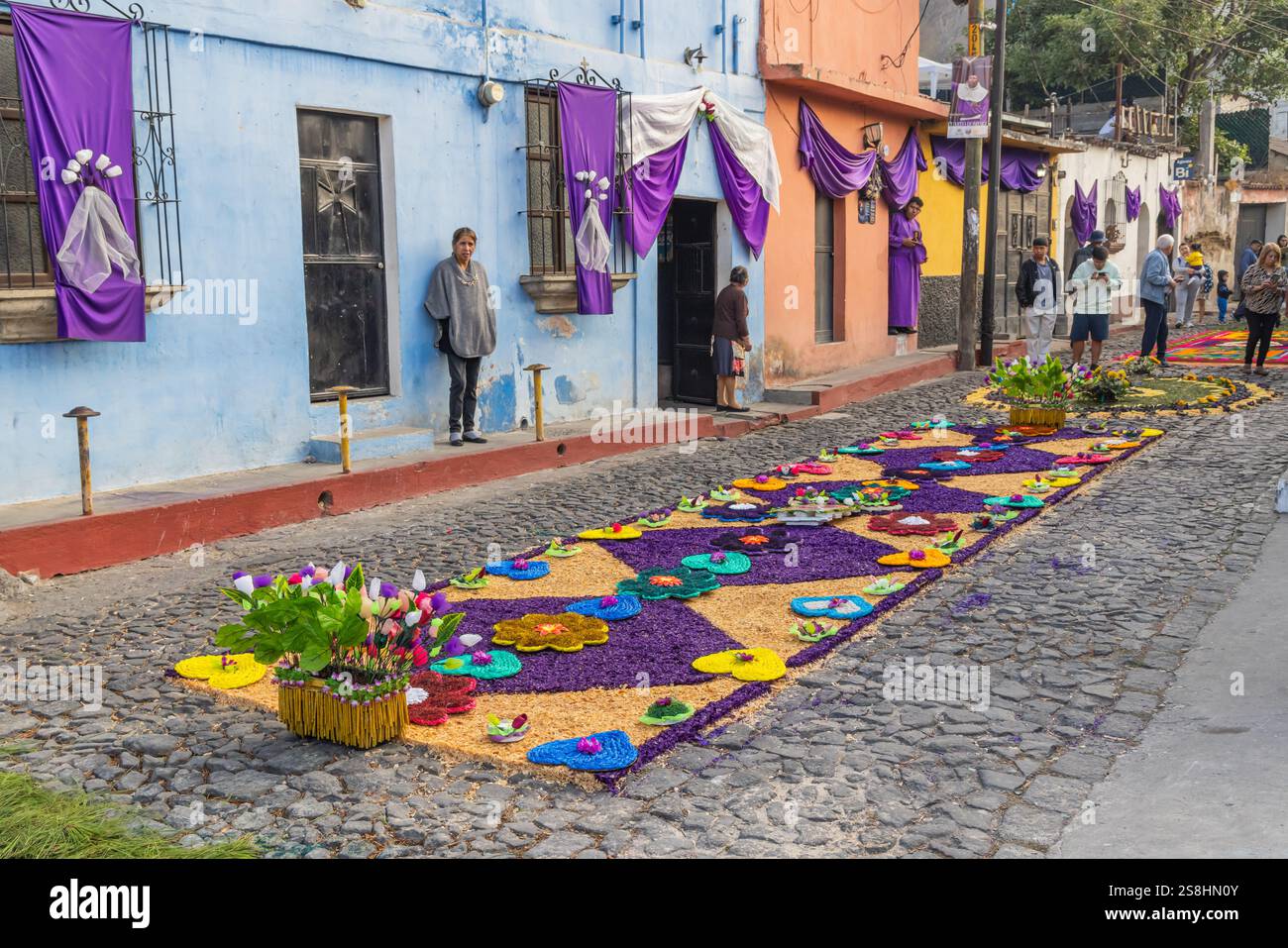 Antigua Guatemala, Sacatepequez, Guatemala. March 10, 2024. Alfombra ...