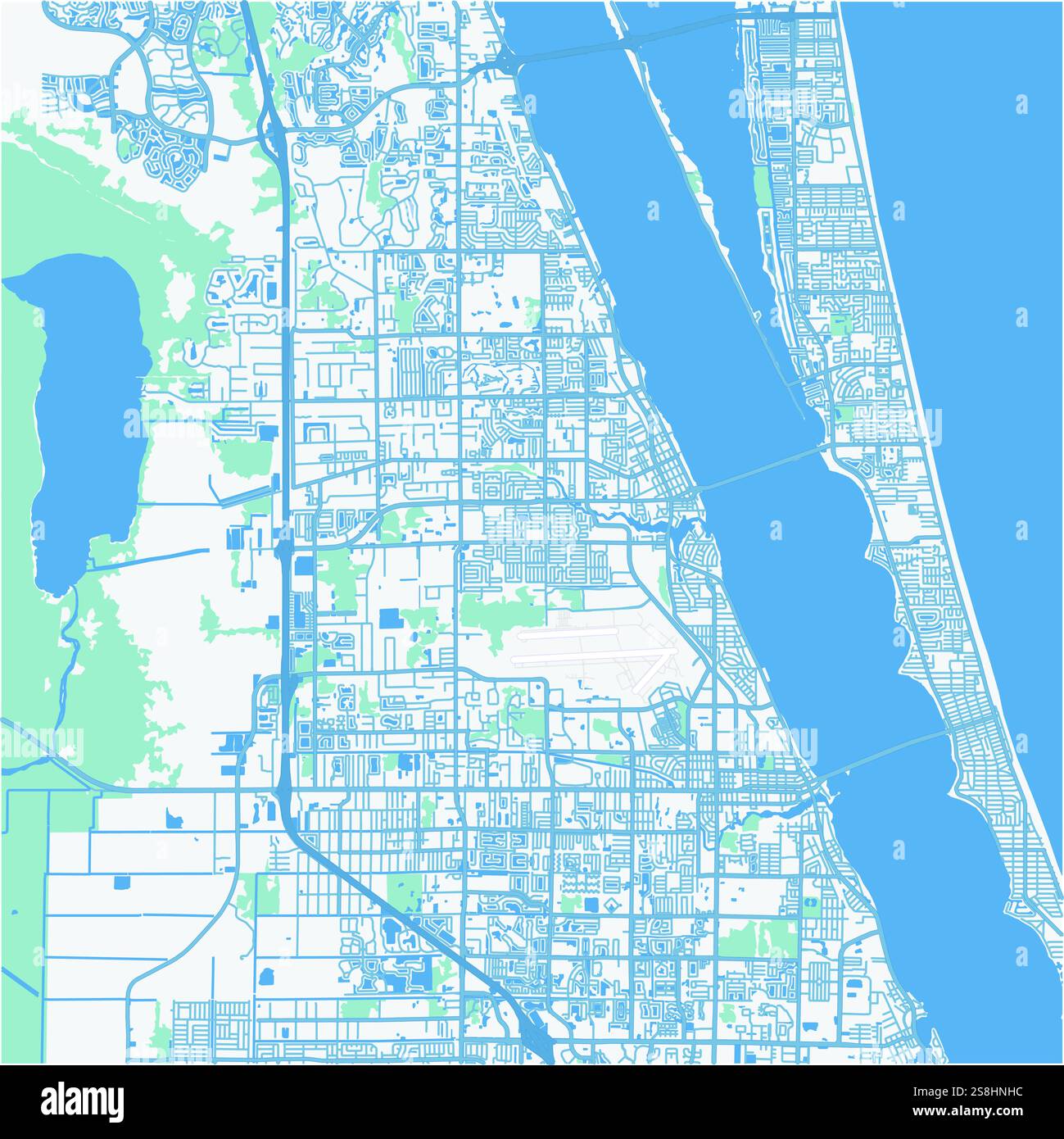 Melbourne florida map Stock Vector Images - Alamy