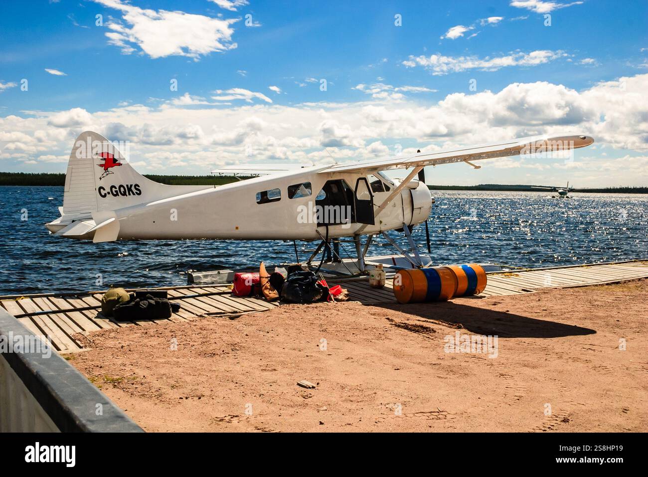 Seaplane sits on beach hi-res stock photography and images - Alamy