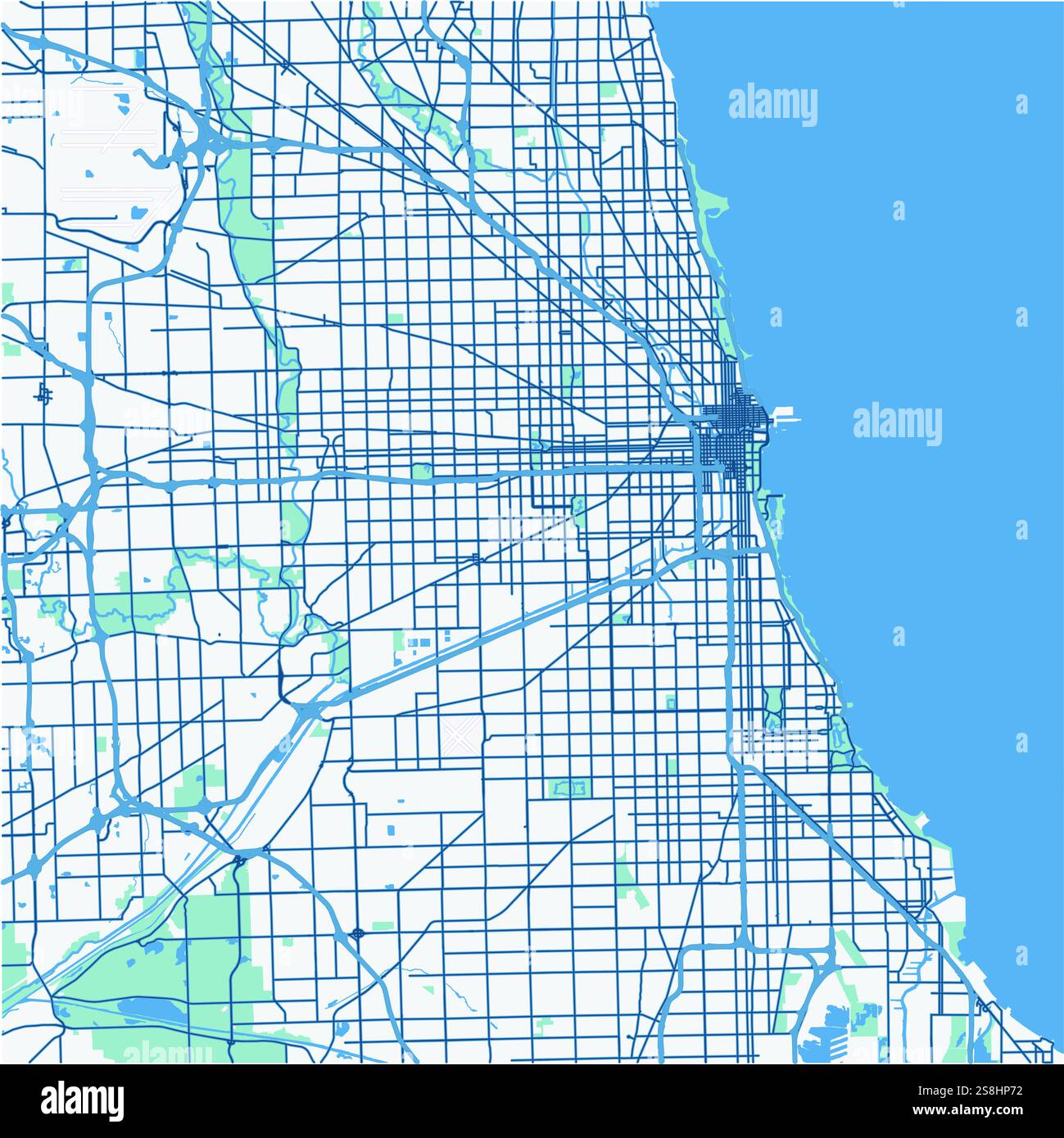 Downtown chicago maps hi-res stock photography and images - Alamy