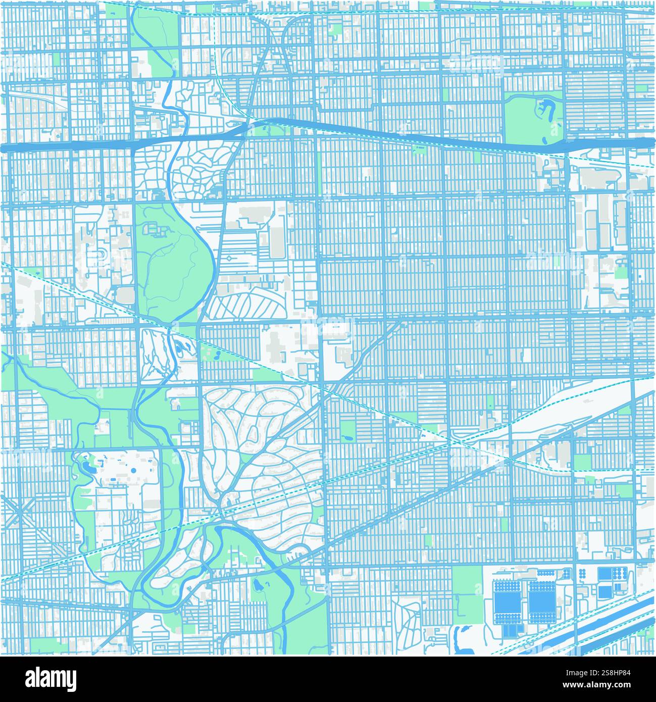 Map of berwyn hi-res stock photography and images - Alamy