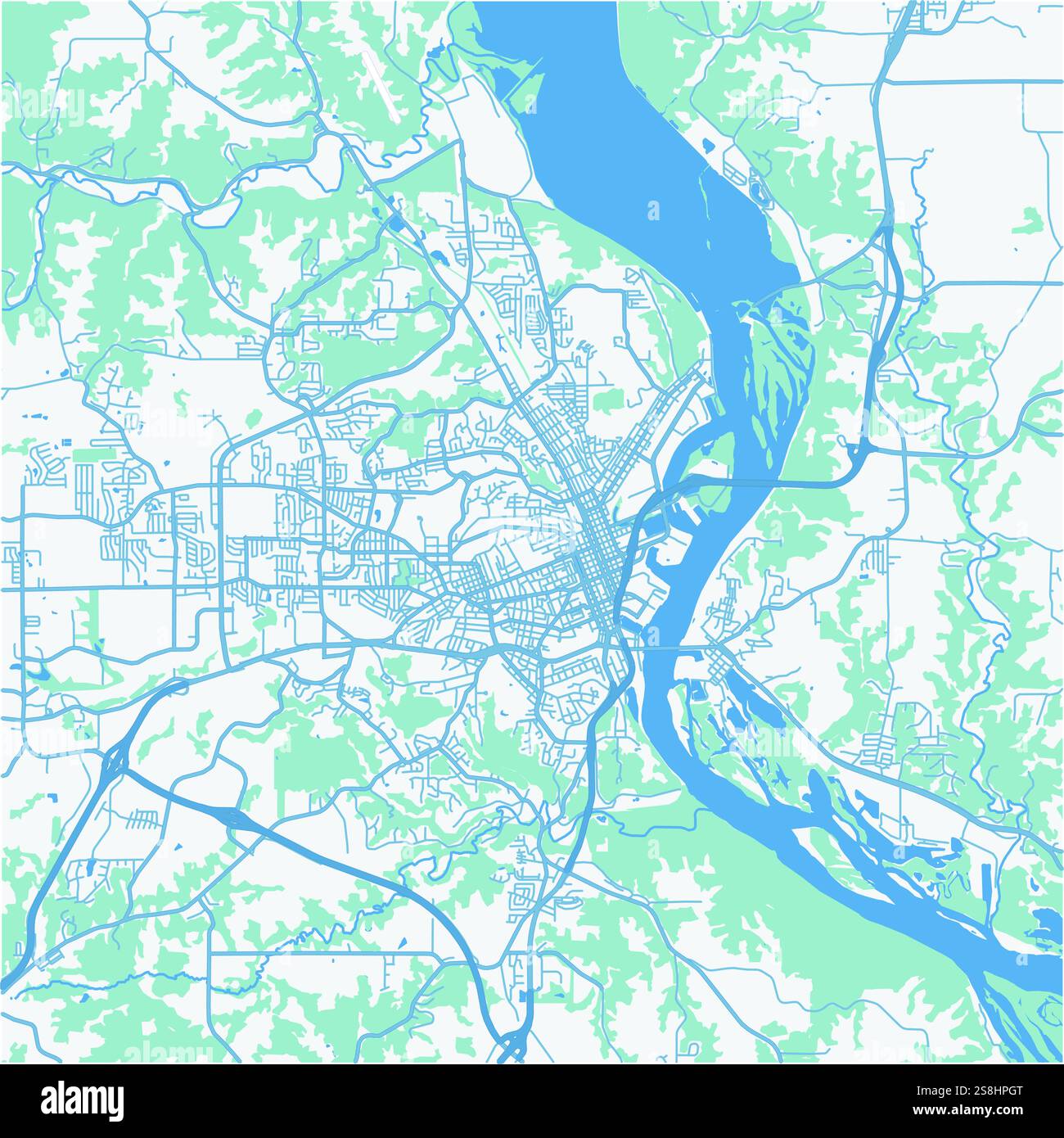 Dubuque vector map hi-res stock photography and images - Alamy