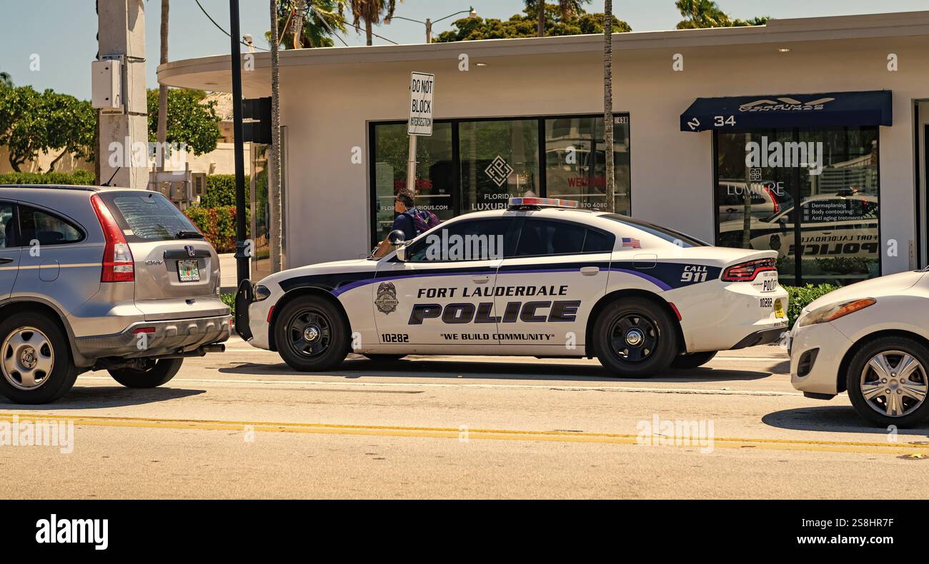 Fort Lauderdale, Florida, USA - March 25, 2023: Police Dodge Charger ...