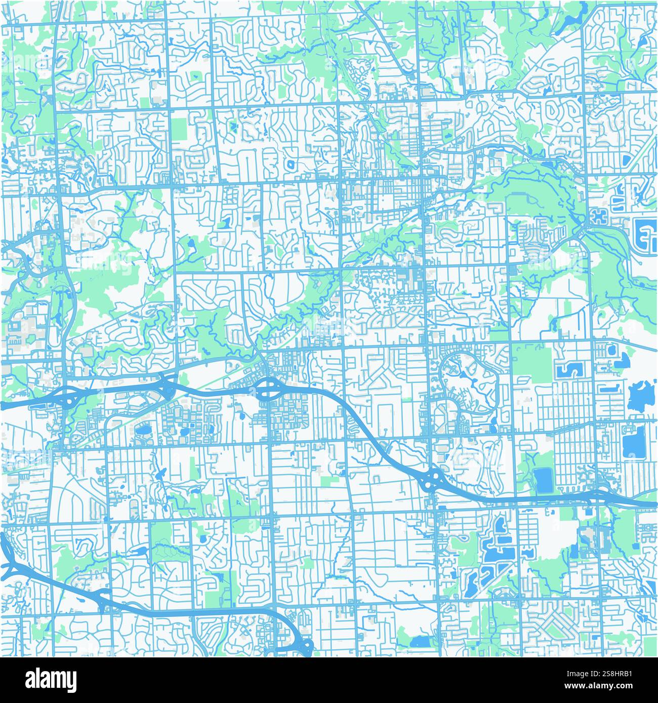 Map of rochester hills Stock Vector Images - Alamy