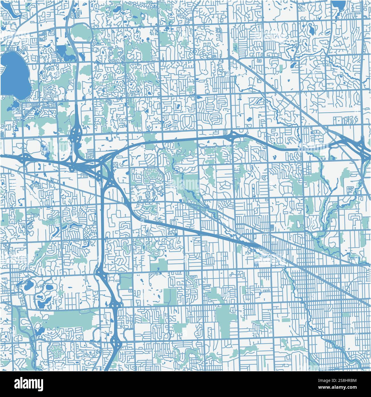 Farmington hills map Stock Vector Images - Alamy