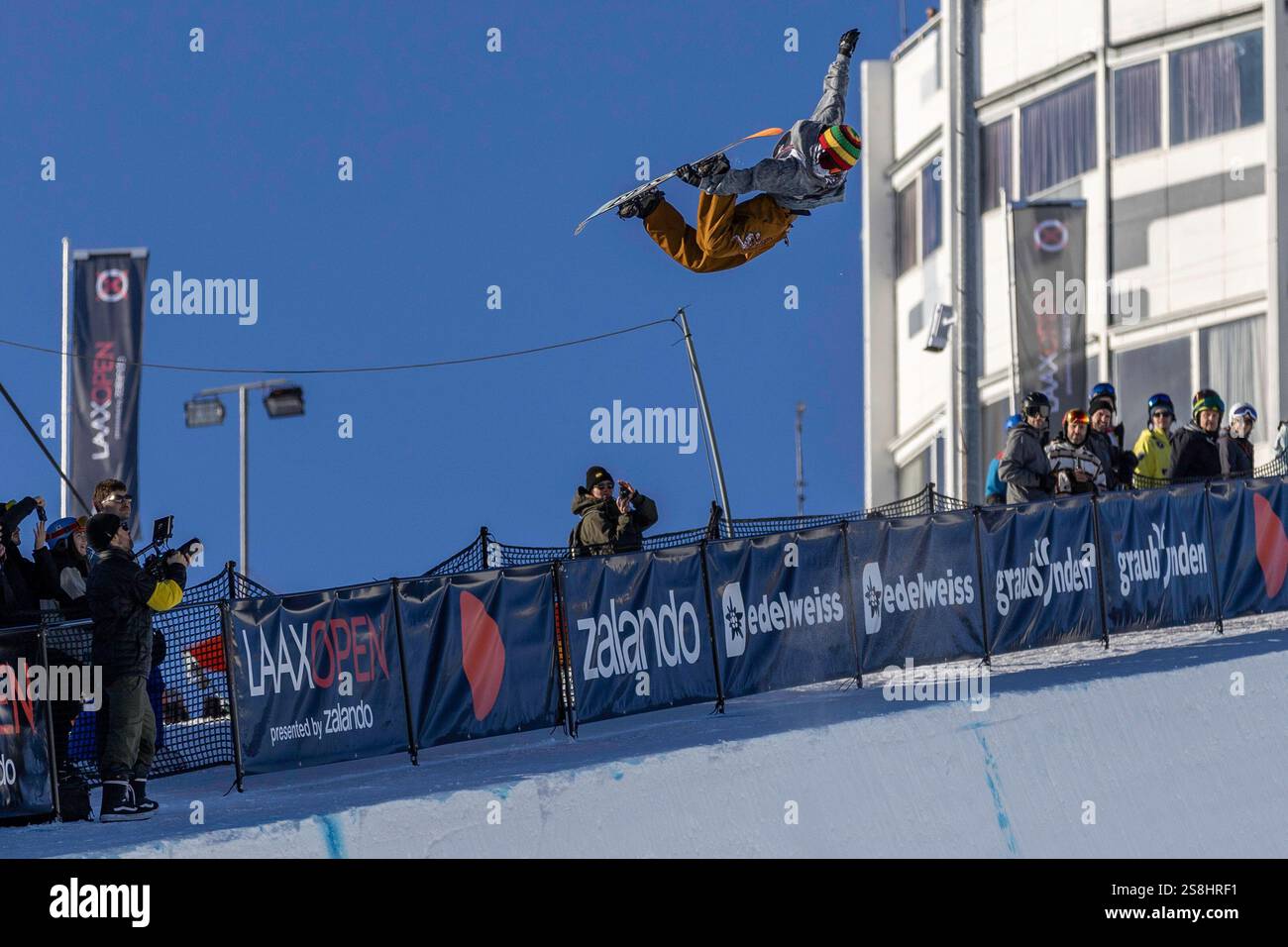 17/01/2025, Laax, Crap Sogn Gion, LAAX Open, Men's Snowboard Halfpipe ...