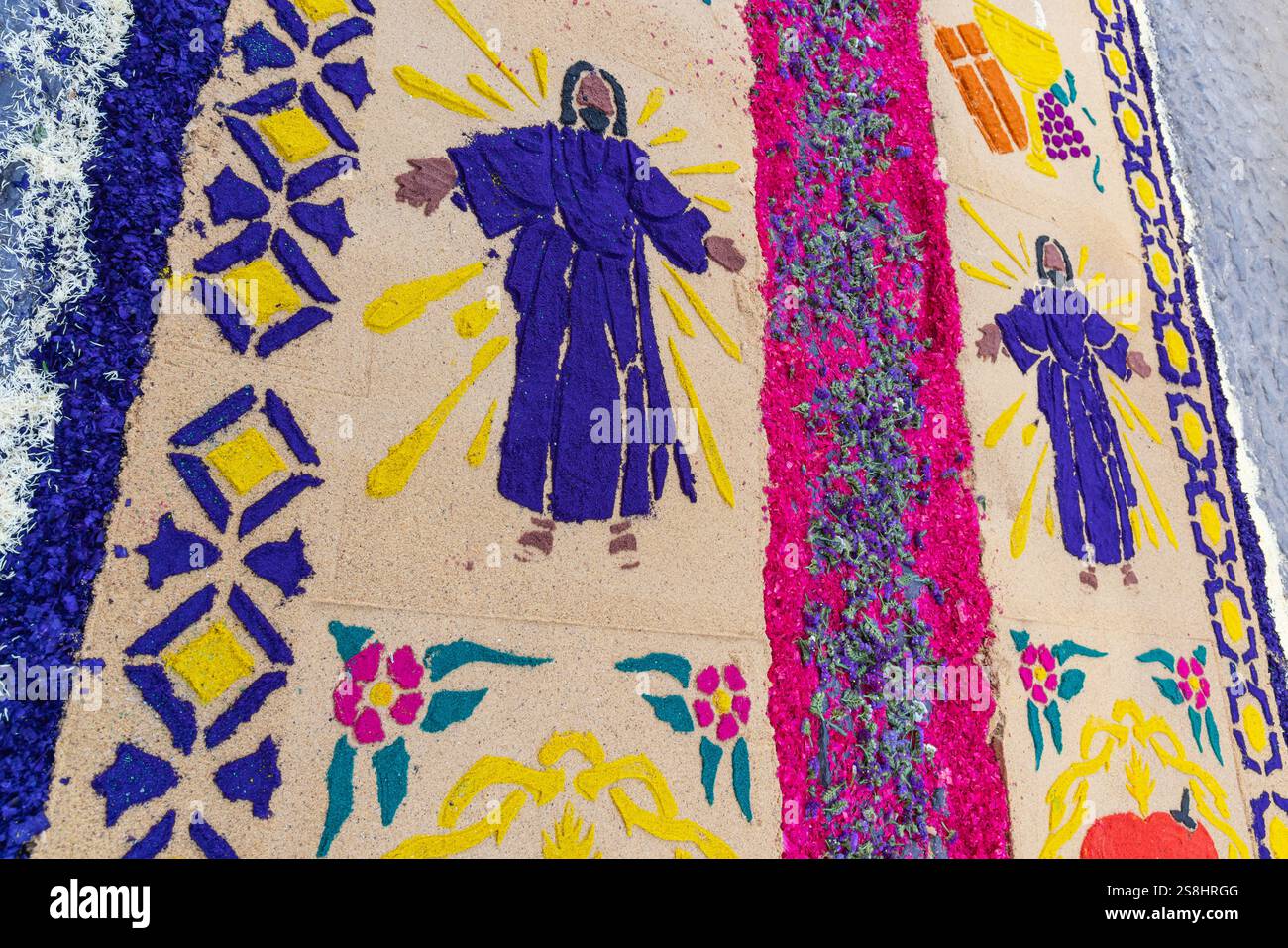 Antigua Guatemala, Sacatepequez, Guatemala. March 10, 2024. Alfombra ...