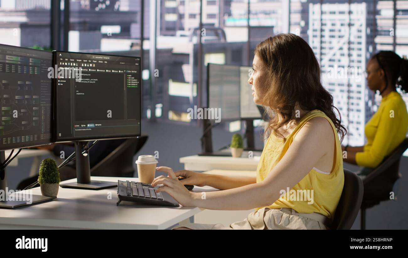 Cheerful Manager In Wheelchair Doing High Five With Employee Testing Machine Learning Software