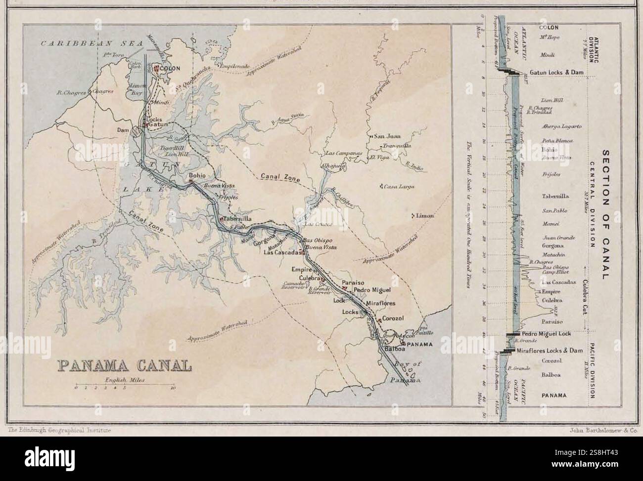 Panama map century hi-res stock photography and images - Alamy