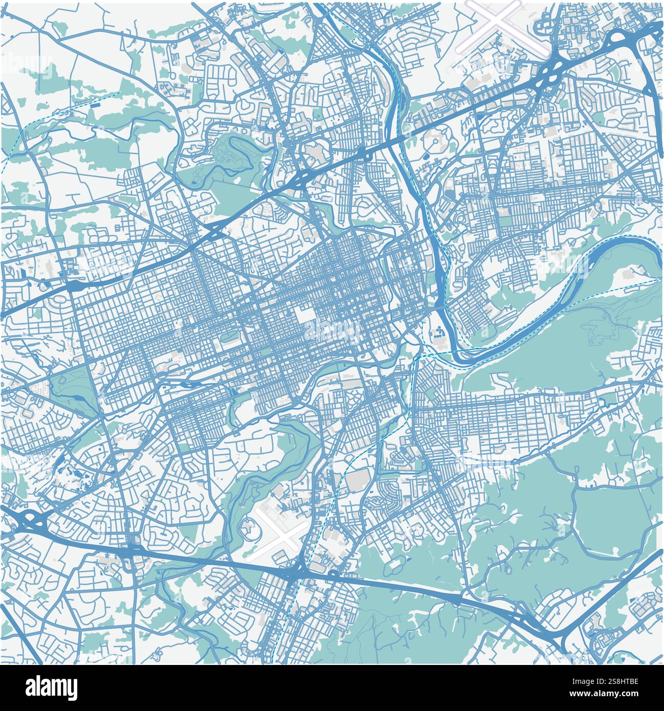 Allentown map Stock Vector Images - Alamy