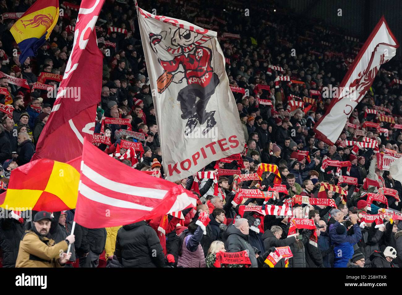 Anfield, Liverpool, Merseyside, UK. 21st Jan, 2025. Champions League ...