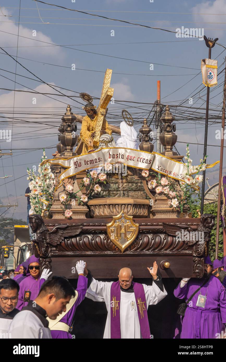 Antigua Guatemala, Sacatepequez, Guatemala. March 10, 2024. Men in ...