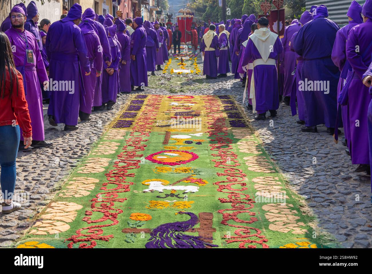 Antigua Guatemala, Sacatepequez, Guatemala. March 10, 2024. Alfombra ...