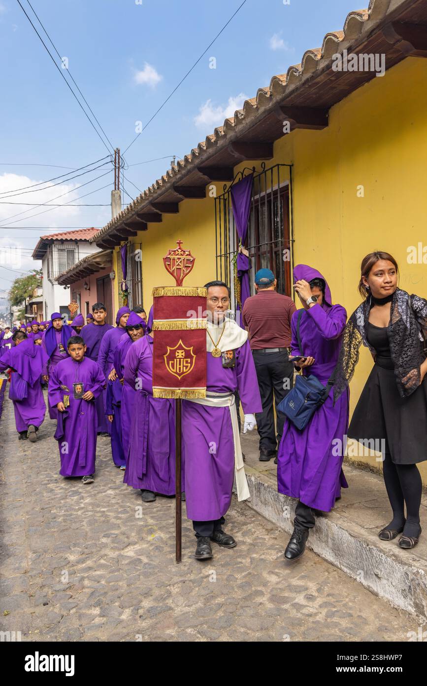 Antigua Guatemala, Sacatepequez, Guatemala. March 10, 2024. Men ...