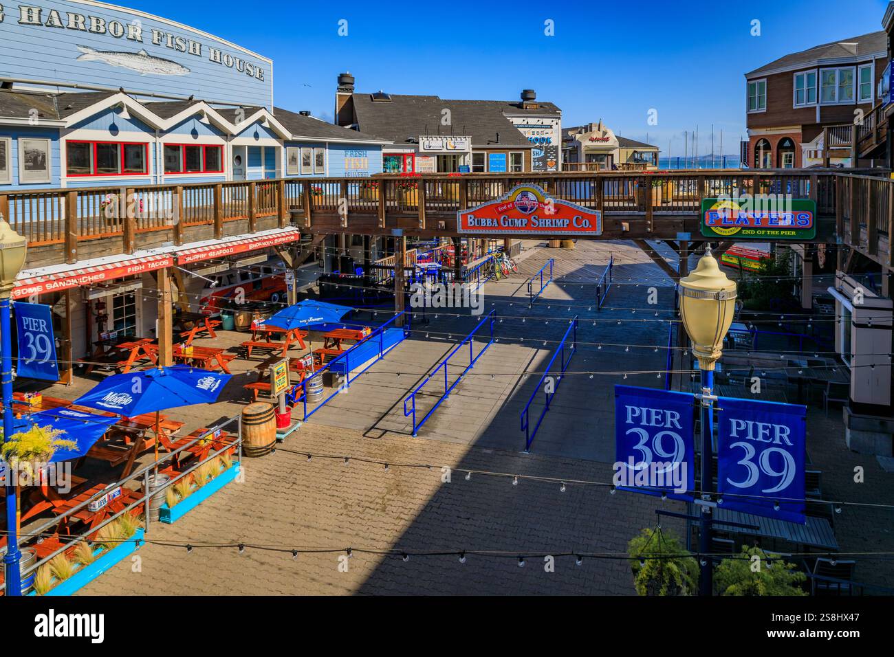 San Francisco, USA - April 30, 2022: Unusually empty Pier 39, famous ...