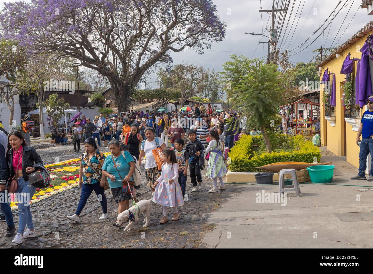 Antigua Guatemala, Sacatepequez, Guatemala. March 10, 2024. People ...