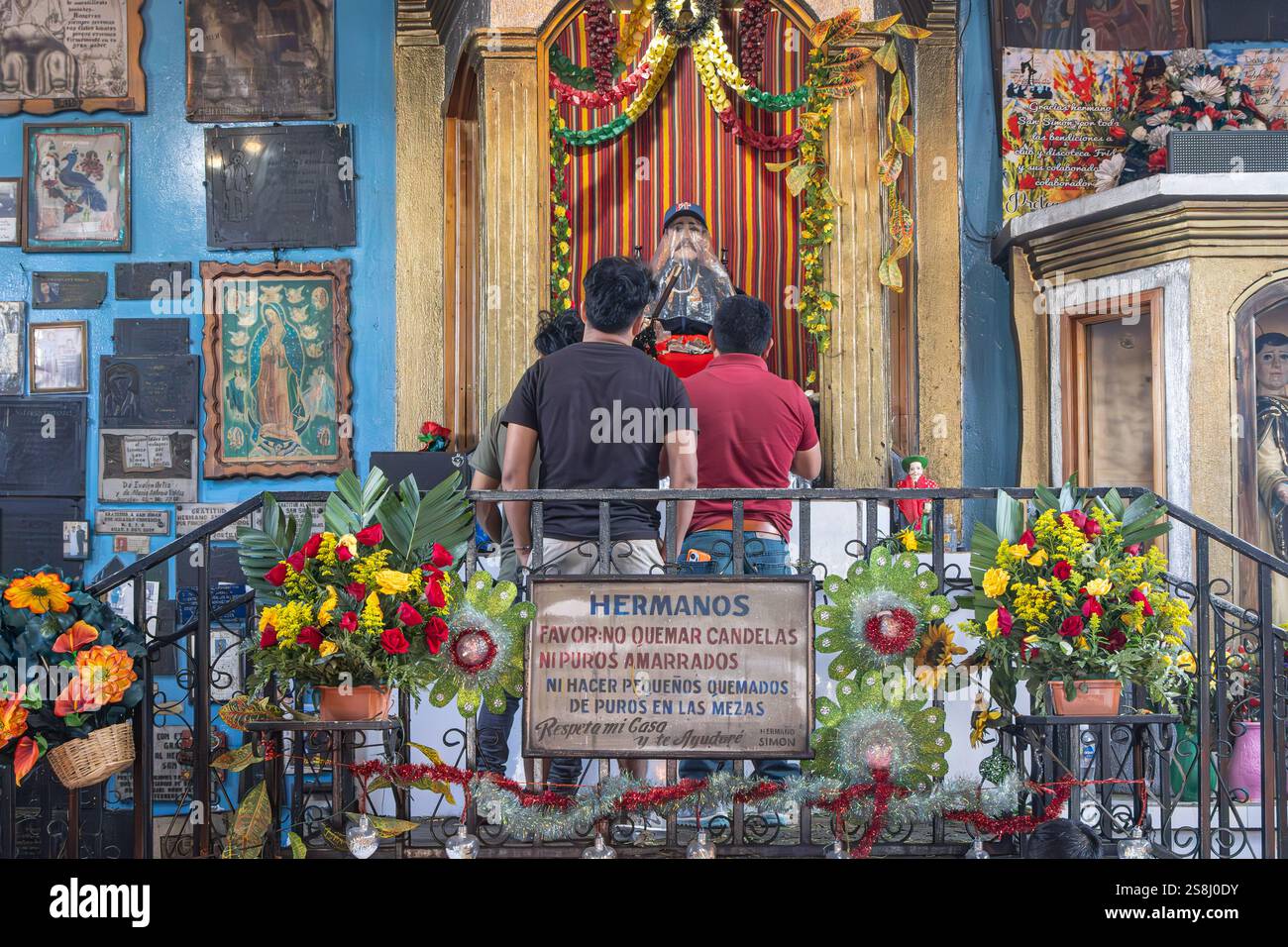 San Andres Itzapa, Chimaltenango, Guatemala. March 11, 2024. People ...