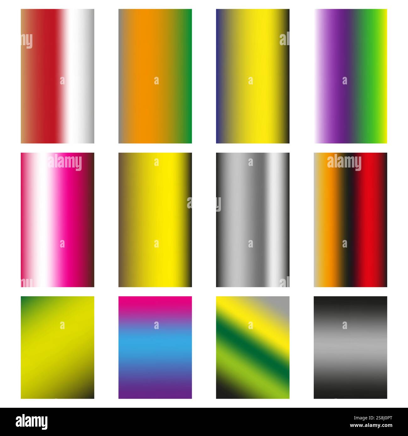 Gradient color palette. Bright vibrant shades. Abstract color ...