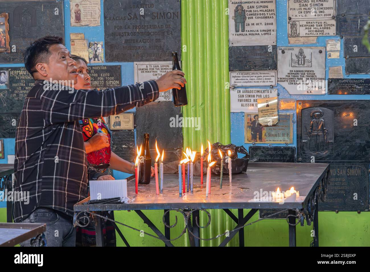 San Andres Itzapa, Chimaltenango, Guatemala. March 11, 2024. People ...