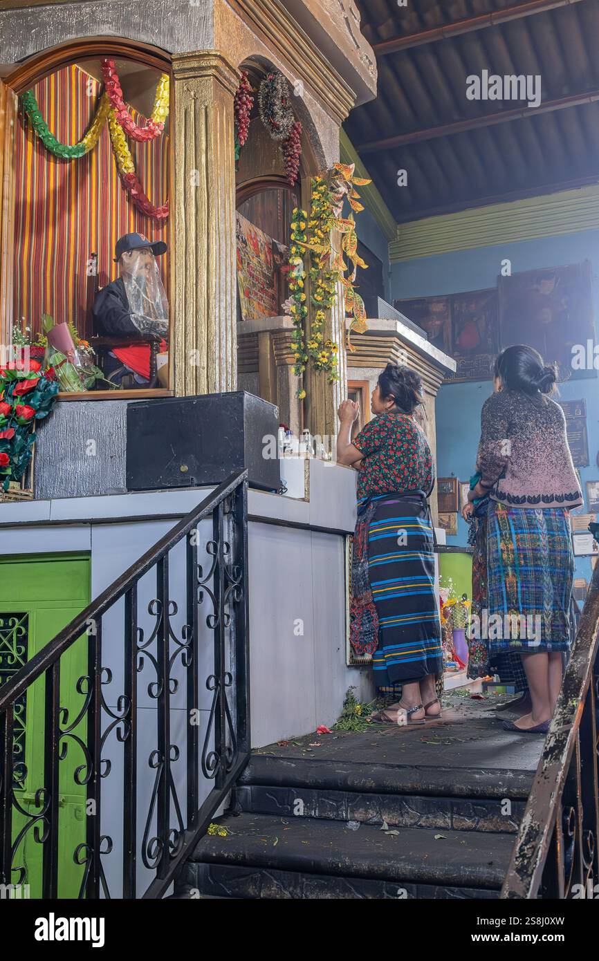 San Andres Itzapa, Chimaltenango, Guatemala. March 11, 2024. People ...