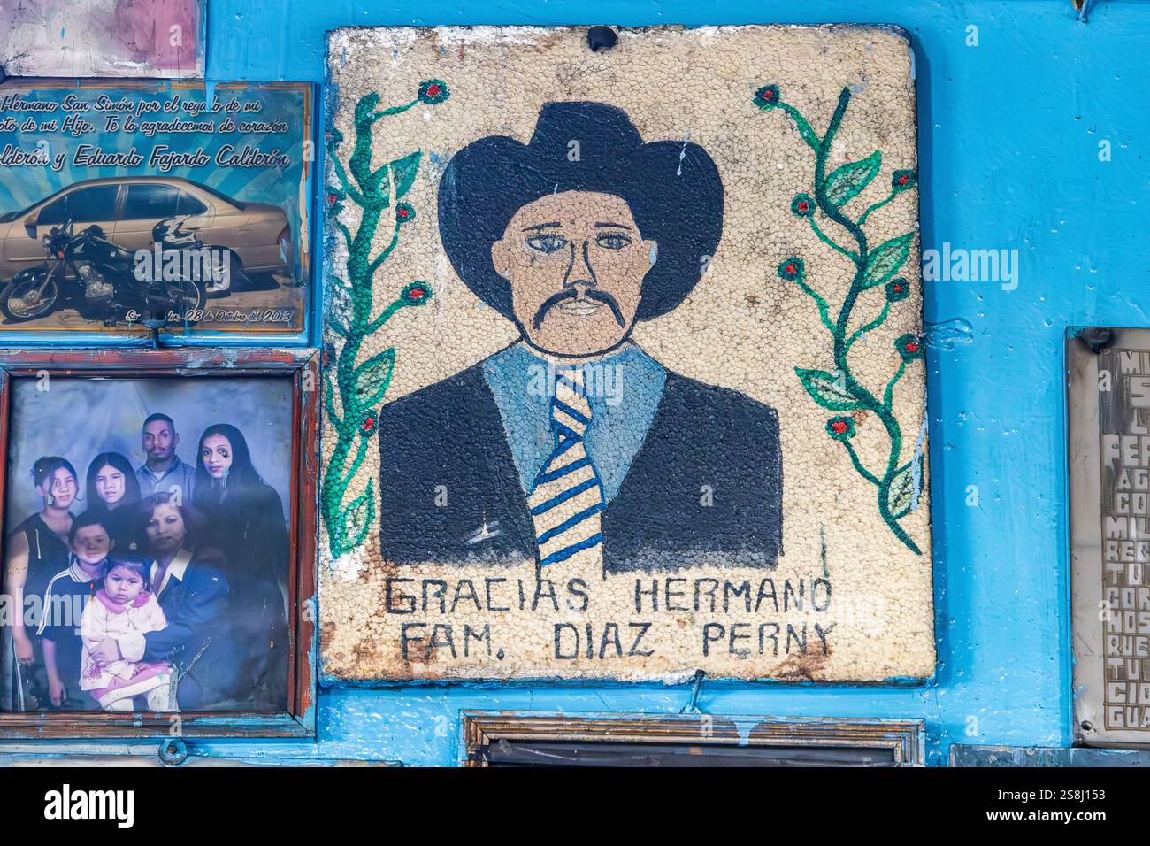 San Andres Itzapa, Chimaltenango, Guatemala. March 11, 2024. A plaque ...