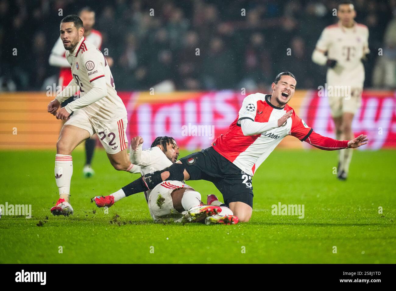 Rotterdam, The Netherlands. 22nd Jan, 2025. Rotterdam - Raphael Guerreiro of FC Bayern Munich ...