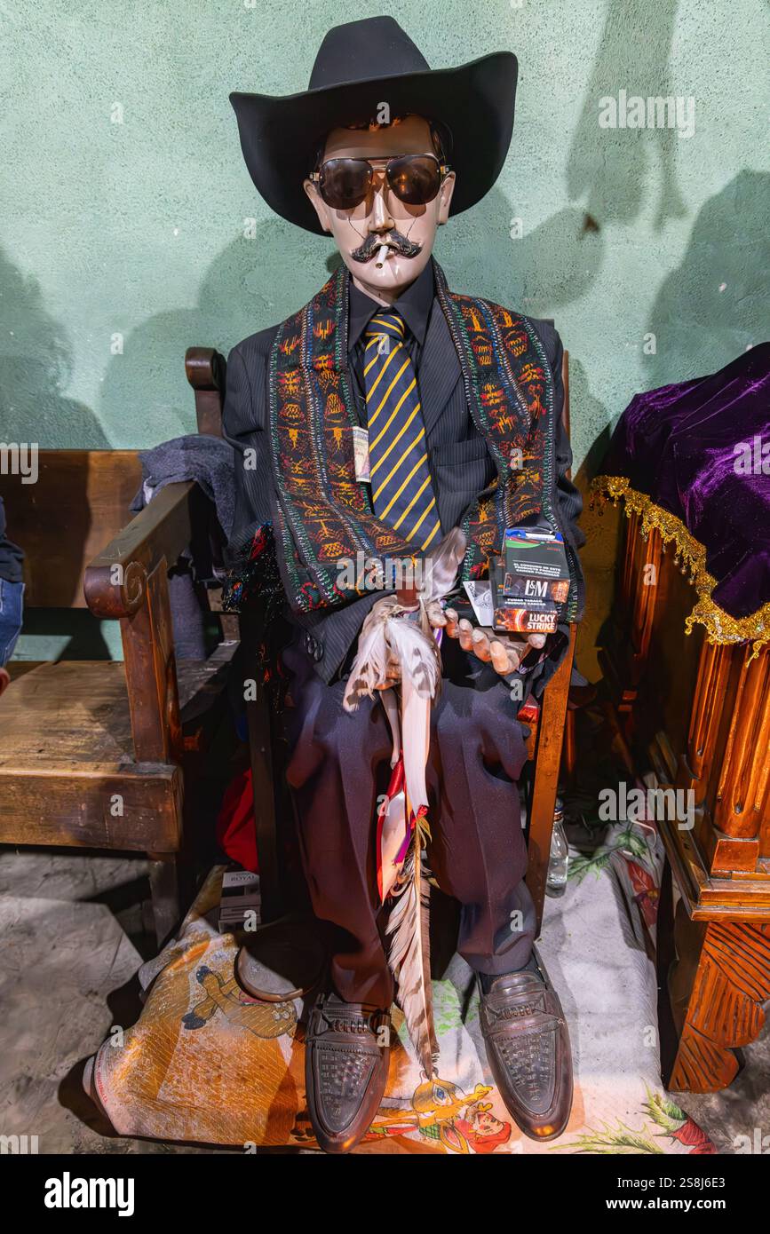 Santiago Atitlan, Solola, Guatemala. March 13, 2024. Statue of San ...