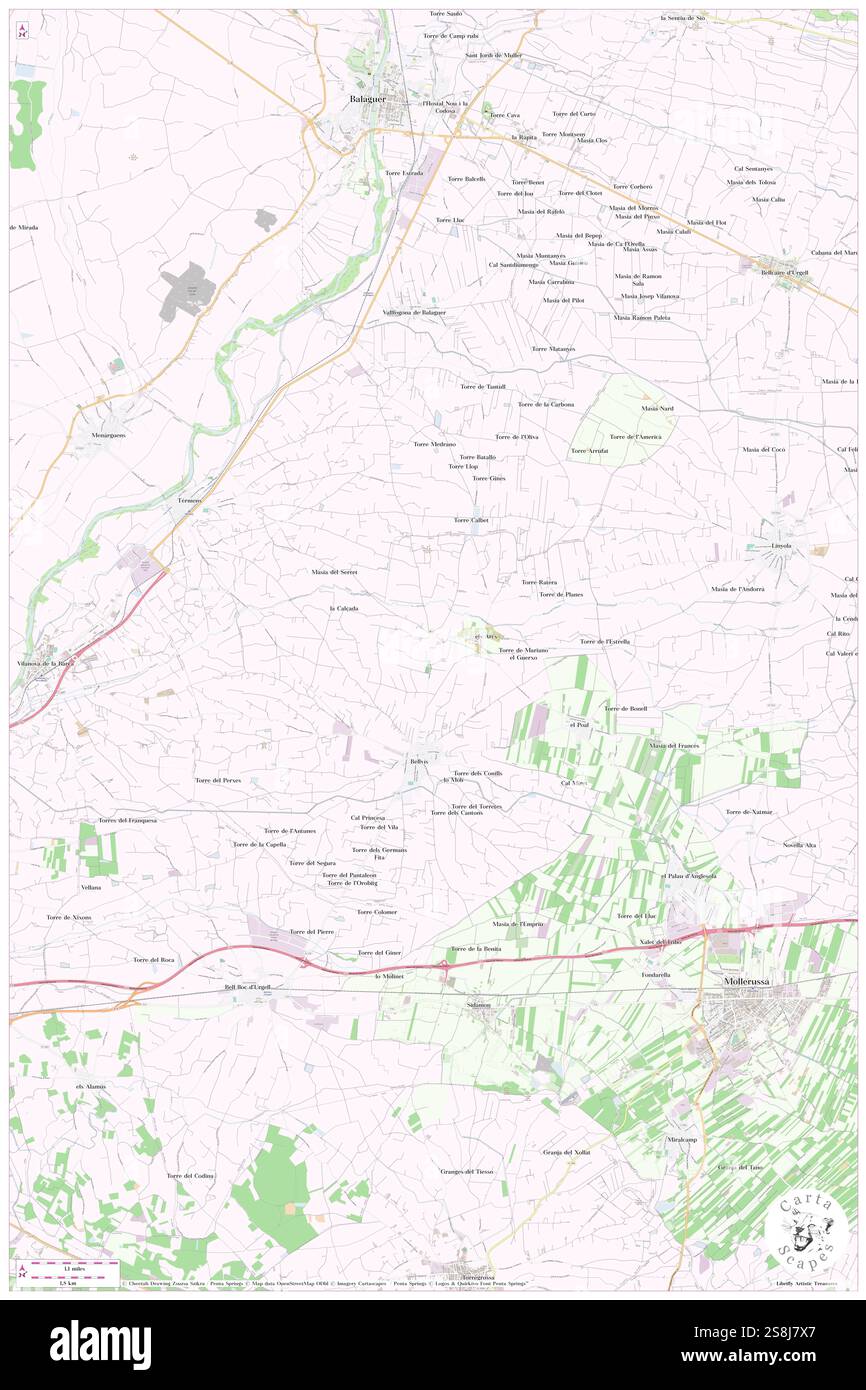Bellvis, Província de Lleida, ES, Spain, Catalonia, N 41 40' 21'', N 0 ...