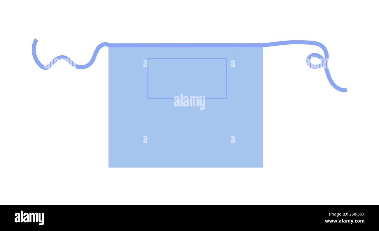 Waist Apron technical fashion illustration. Chef uniform for cooking ...