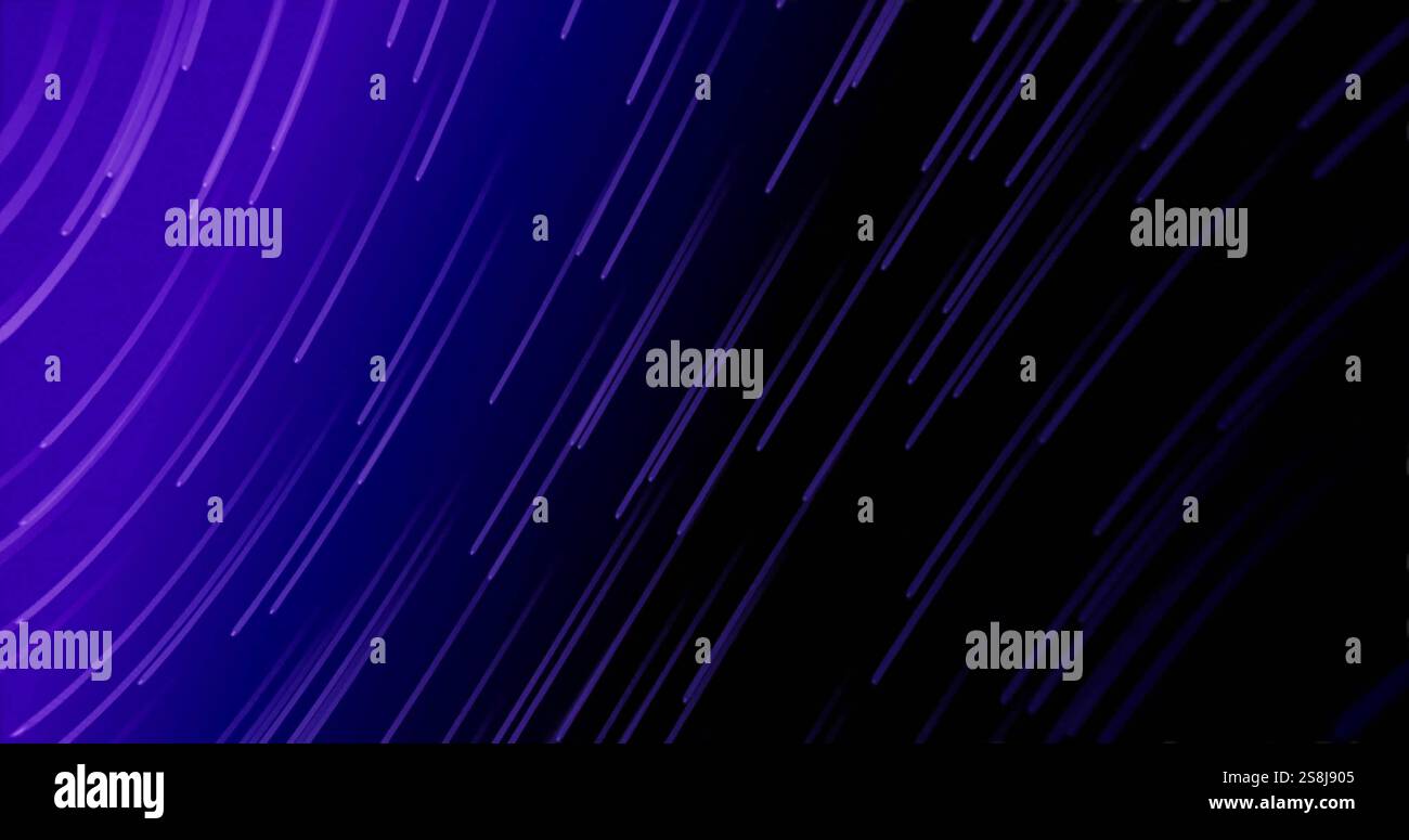 Image of falling blue lines on black background Stock Photo - Alamy