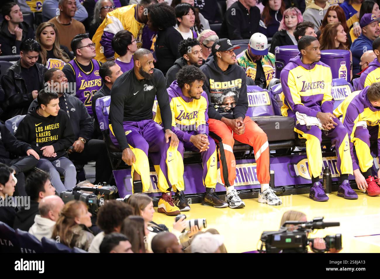 LOS ANGELES, CA - JANUARY 21: Los Angeles Lakers forward LeBron James ...