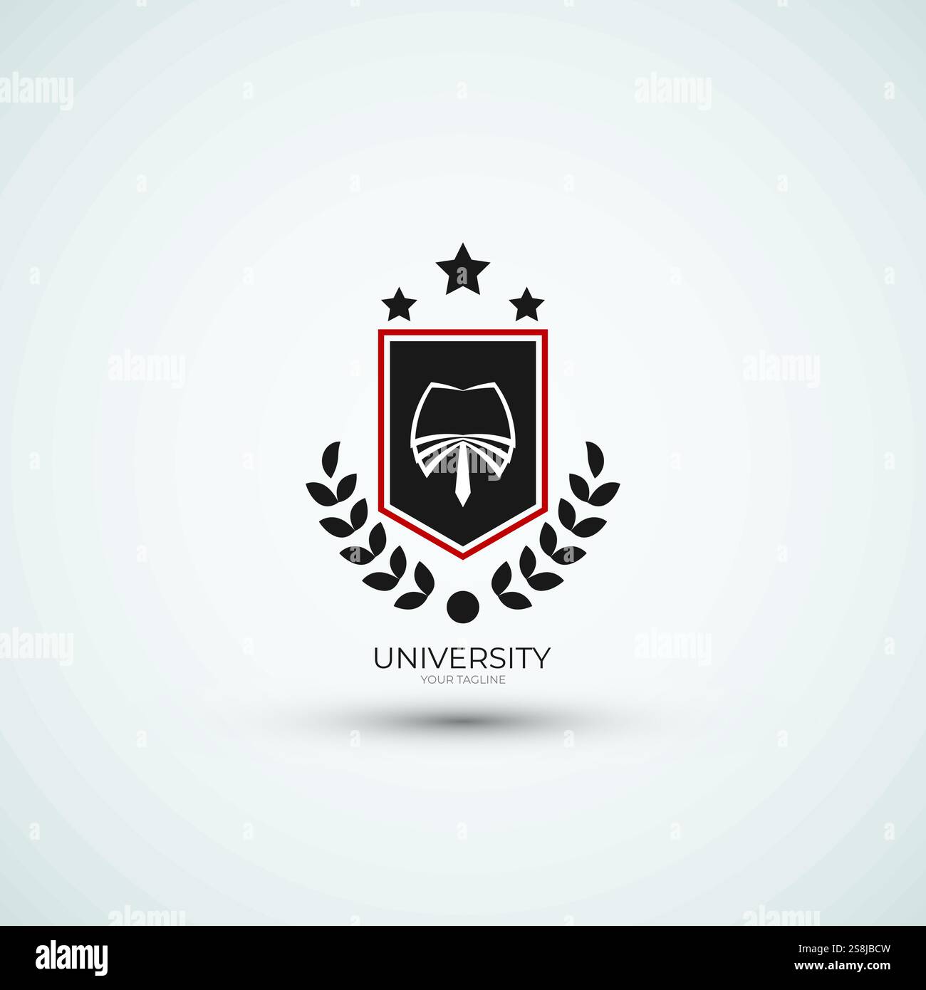 Simple campus icon collage logo and university education logo design ...