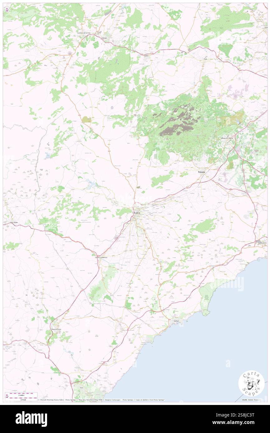 Lorca, Murcia, ES, Spain, Murcia, N 37 40' 16'', S 1 42' 6'', map ...