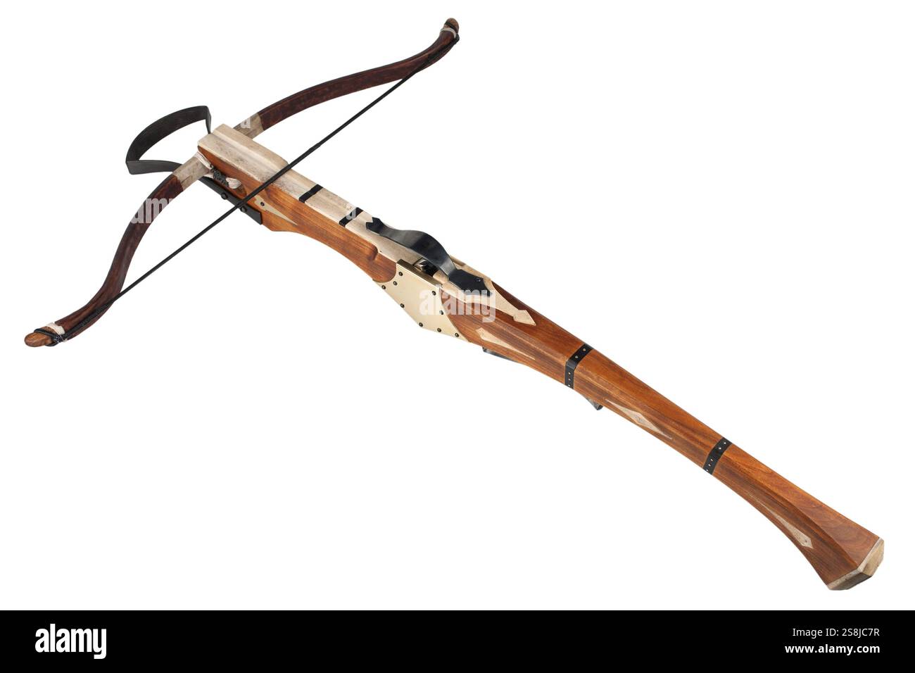 vintage medieval crossbow isolated on white background Stock Photo - Alamy