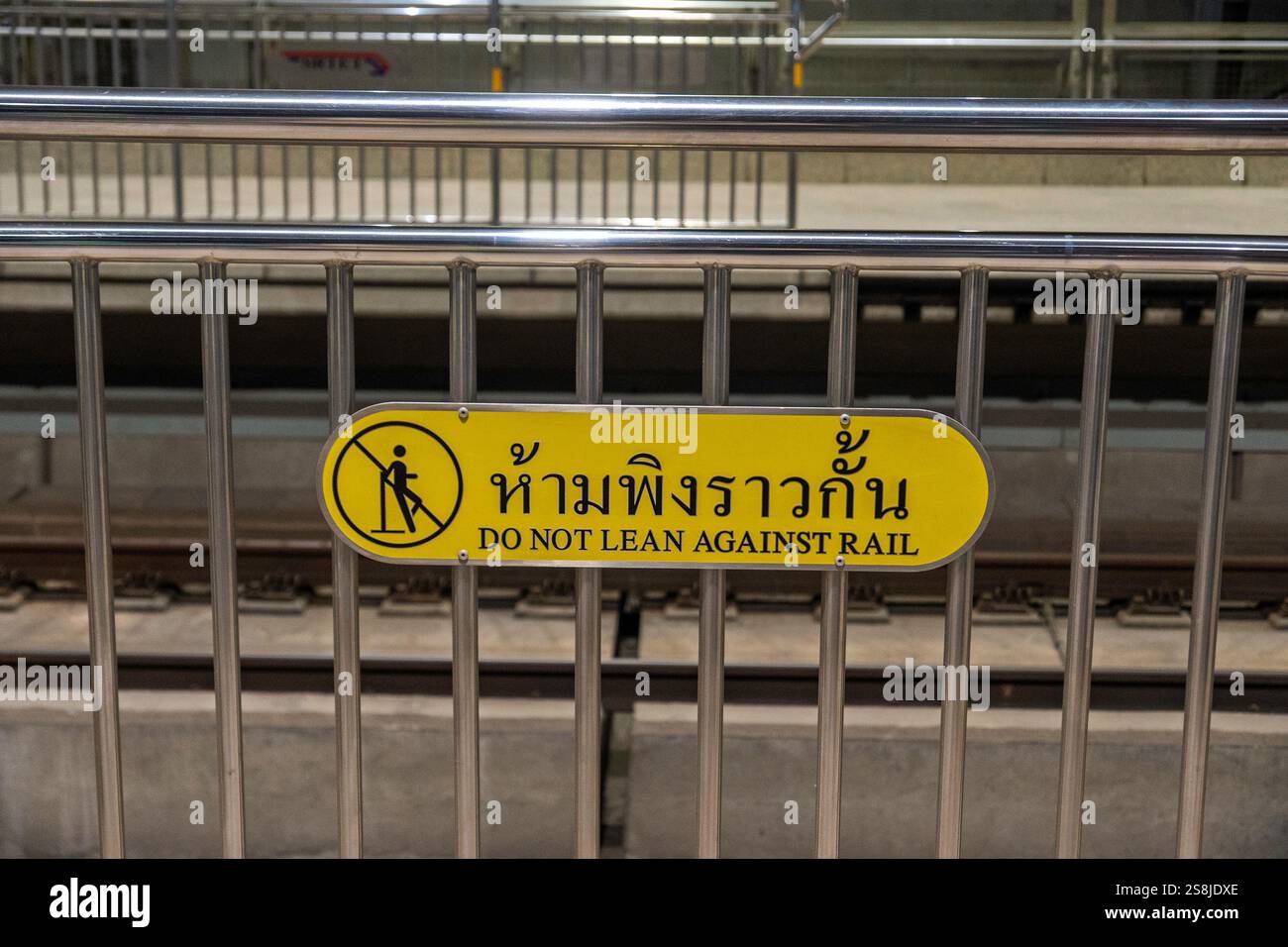 Bangkok, thailand - Dec 25 2024: Sign instructing passengers not to ...