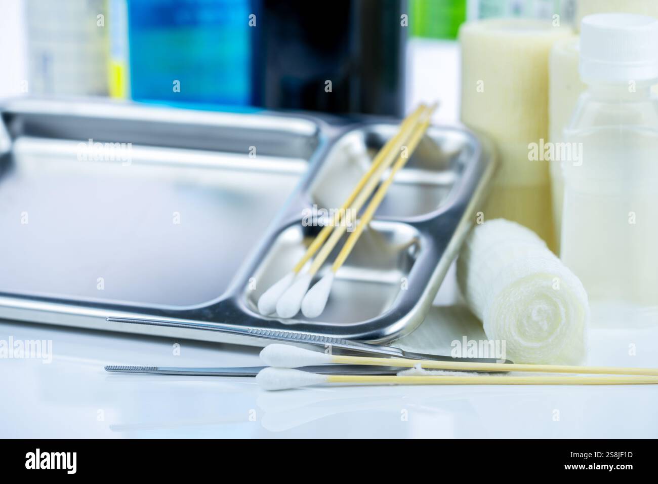 Medical equipment for treating infections. Wound care dressing set ...