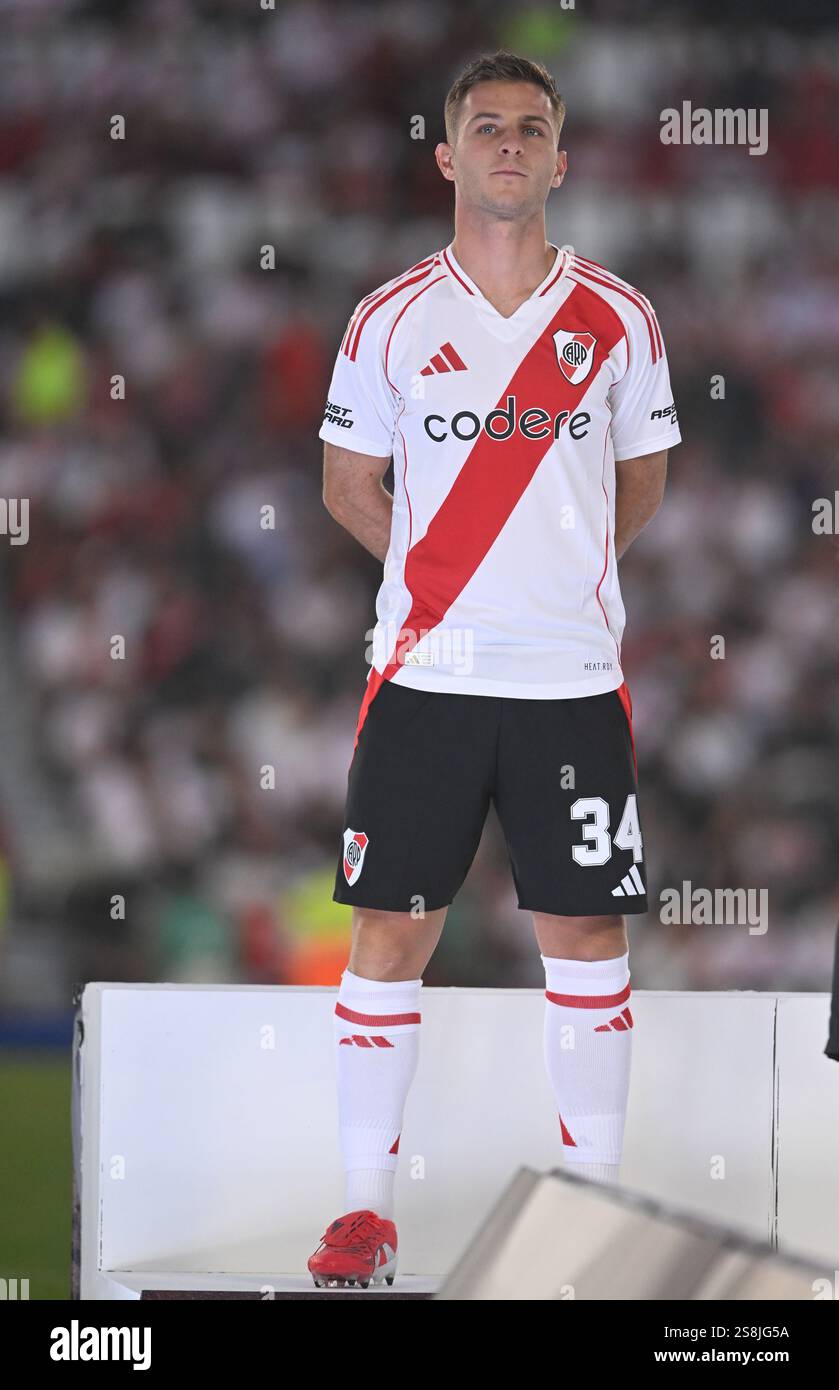 BUENOS AIRES, ARGENTINA - JANUARY 21: Giuliano Galoppo of River Plate ...