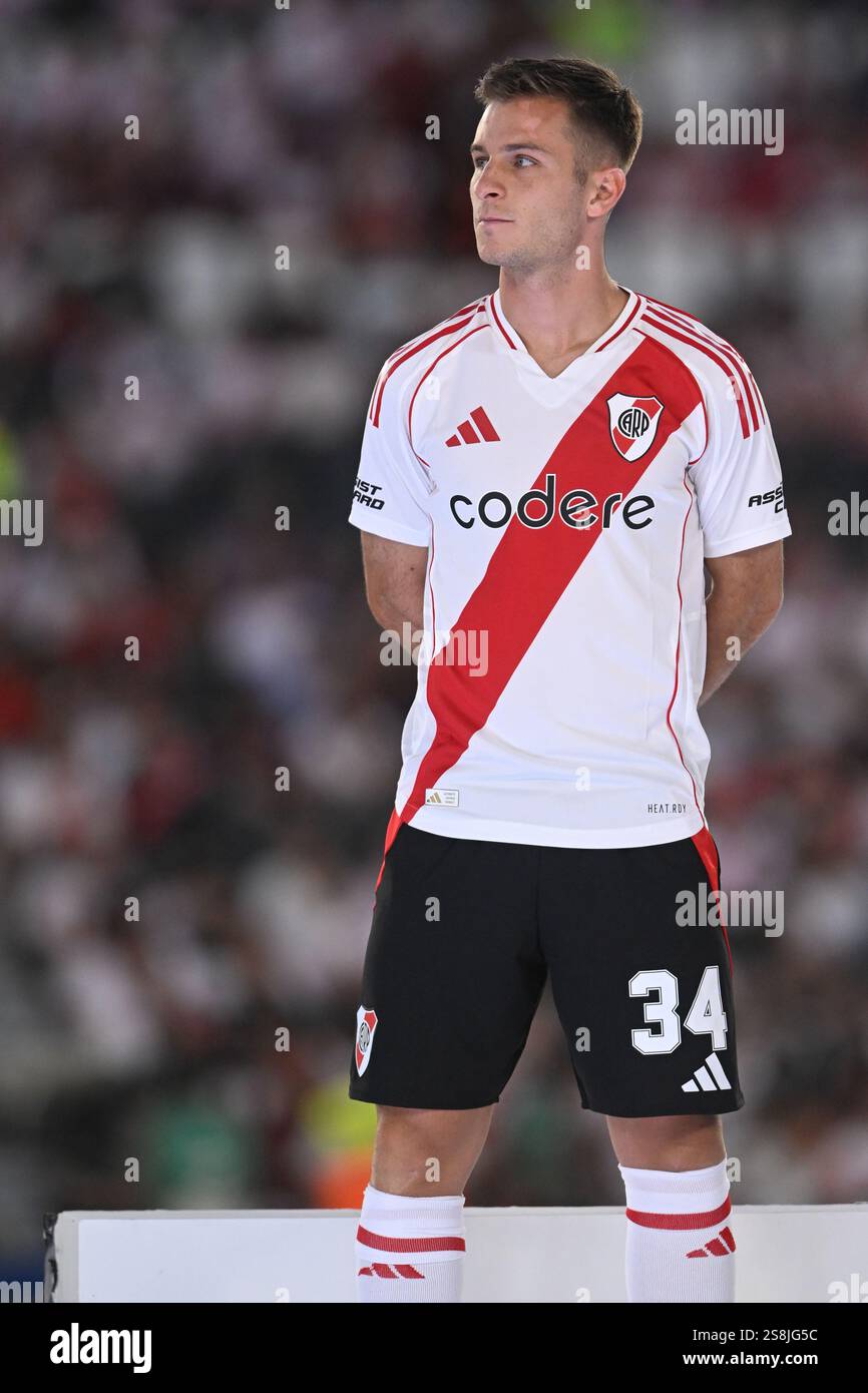 BUENOS AIRES, ARGENTINA - JANUARY 21: Giuliano Galoppo of River Plate ...