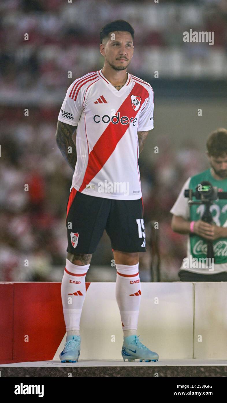 BUENOS AIRES, ARGENTINA - JANUARY 21: Sebastian Driussi of River Plate ...