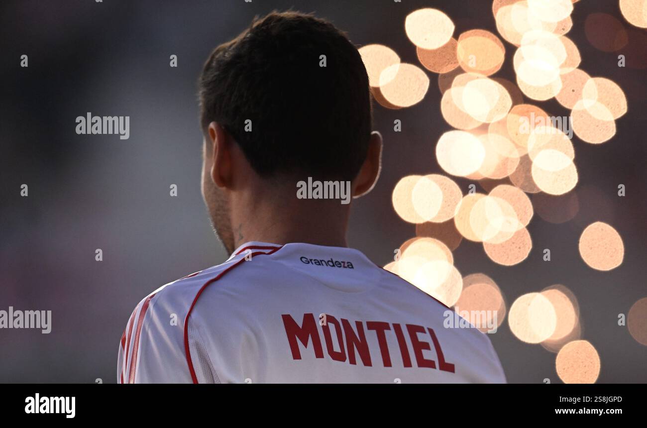 BUENOS AIRES, ARGENTINA - JANUARY 21: presentation of new player, Gonzalo Montiel of River Plate ...