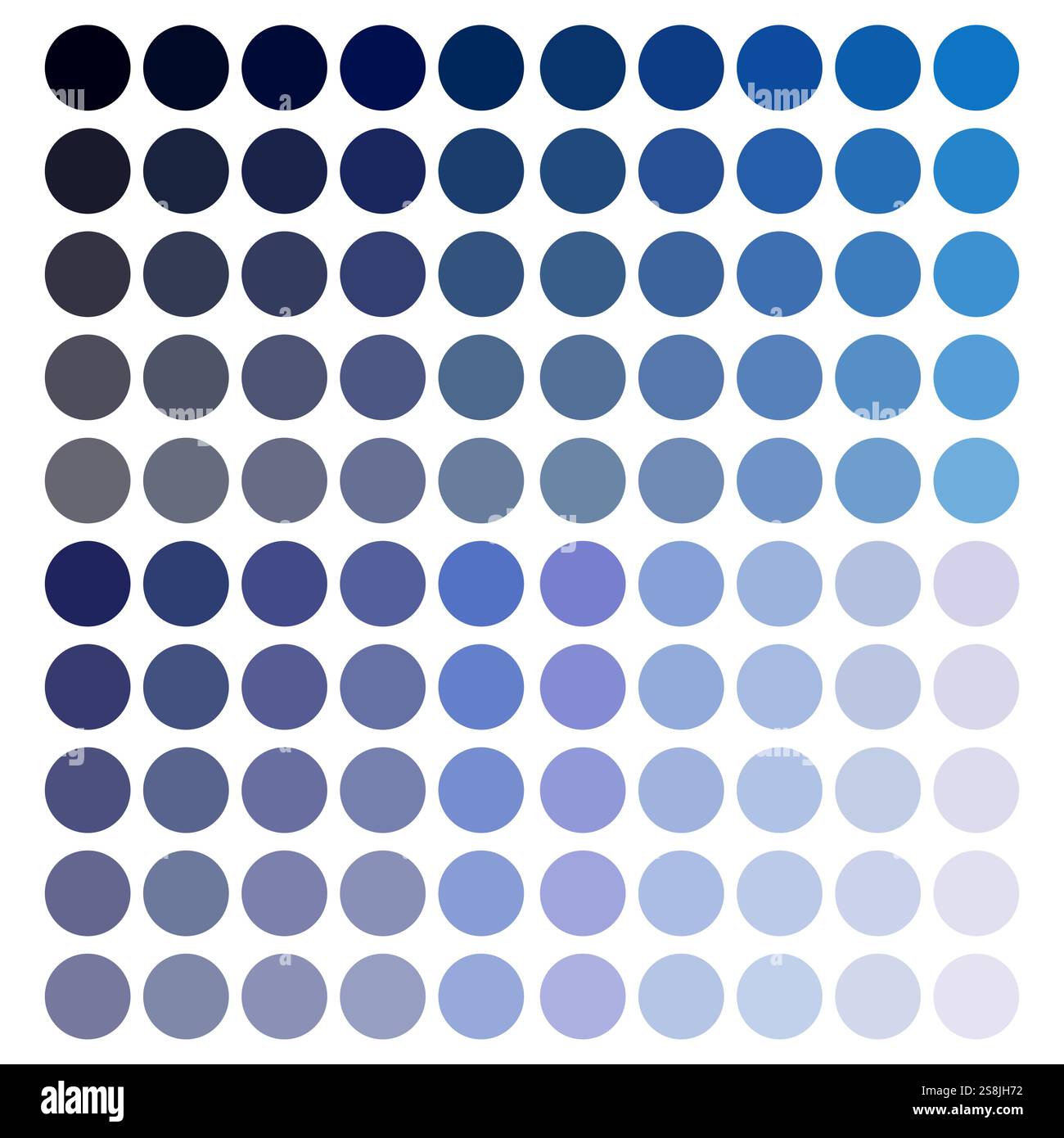 Blue gradient circles. Cool color transition. Vector geometric design ...