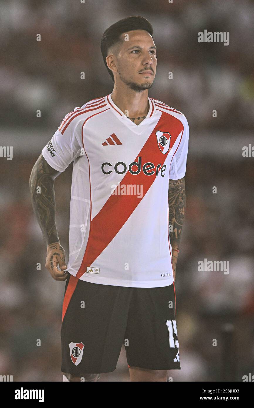 BUENOS AIRES, ARGENTINA - JANUARY 21: Sebastian Driussi of River Plate ...