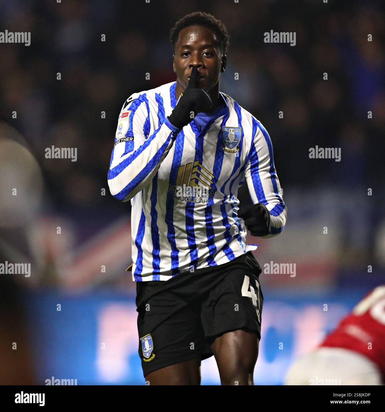 Sheffield, UK. 22nd Jan, 2025. Djeidi Gassama of Sheffield Wednesday ...