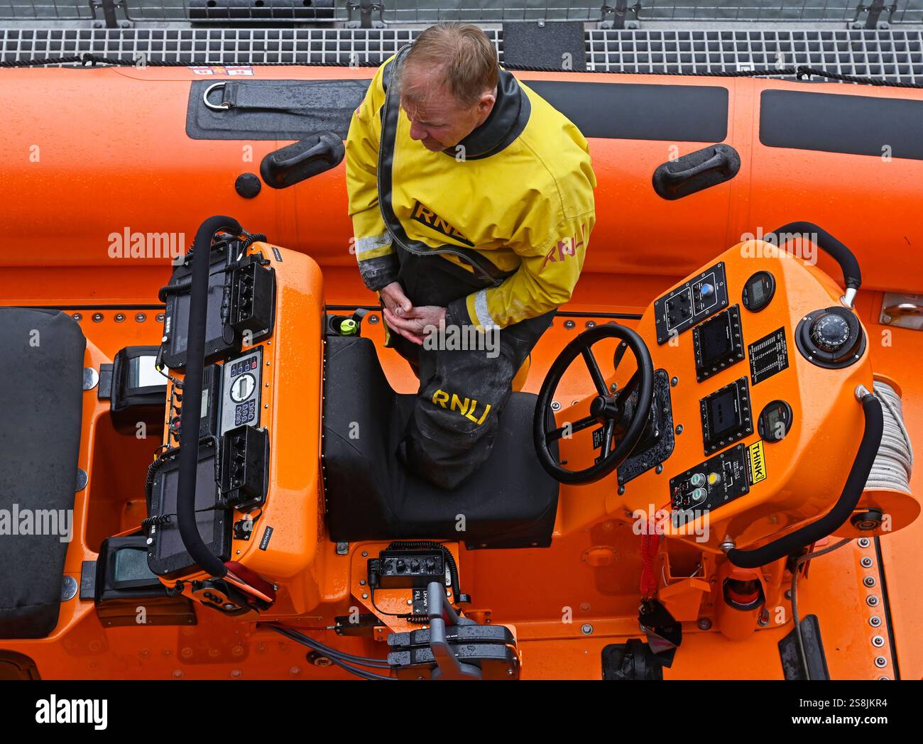 RNLI person at the control centre on board the Julia & Angus Wright ...