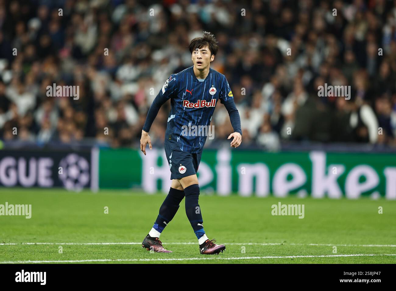Madrid, Spain. 22nd Jan, 2025. Takumu Kawamura (Salzburg) Football/Soccer : UEFA "Champions ...